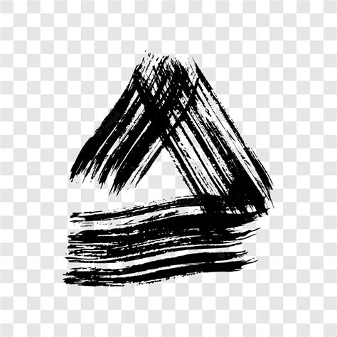 Premium Vector Black Grunge Brush Strokes In Triangle Form Premium Vector Black Grunge Brush Strokes In Triangle Form