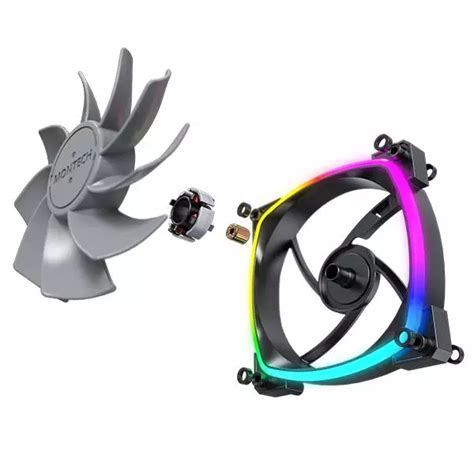 Buy Montech RX120 120mm Black ARGB 5v PWM HDB Quiet 800 1600RPM Online Australia Evatech