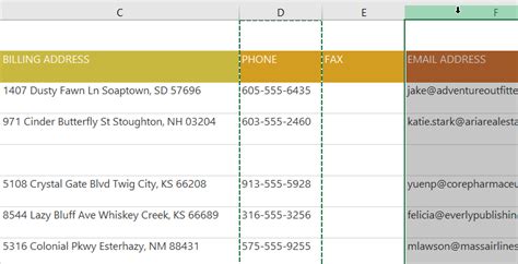 Excel 2016 Modifying Columns Rows And Cells
