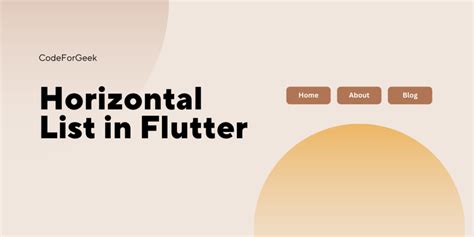 Create A Horizontal List In Flutter Codeforgeek