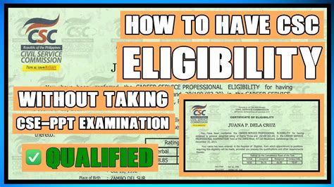 How To Have Csc Eligibility Without Taking Cse Ppt Examination Youtube