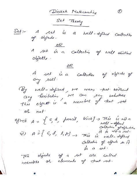 Set Theory 1 Pdf