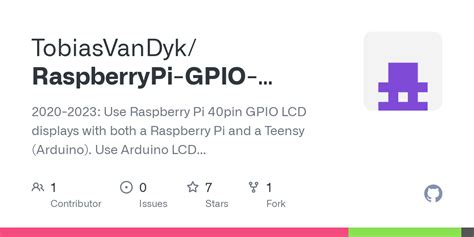 GitHub TobiasVanDyk RaspberryPi GPIO Displays Use Raspberry Pi Pin GPIO LCD