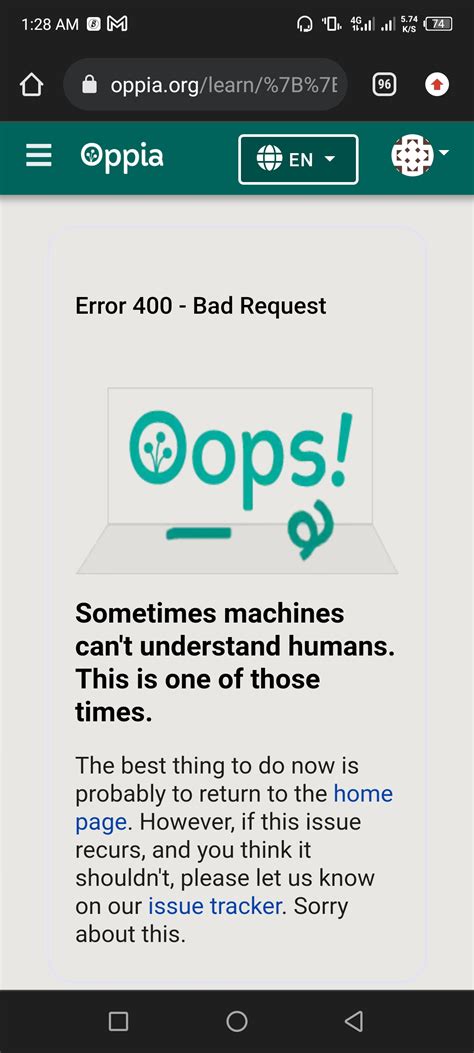 Bug Lesson Topics On The Menu Give Error Feedback · Issue 17633 · Oppiaoppia · Github
