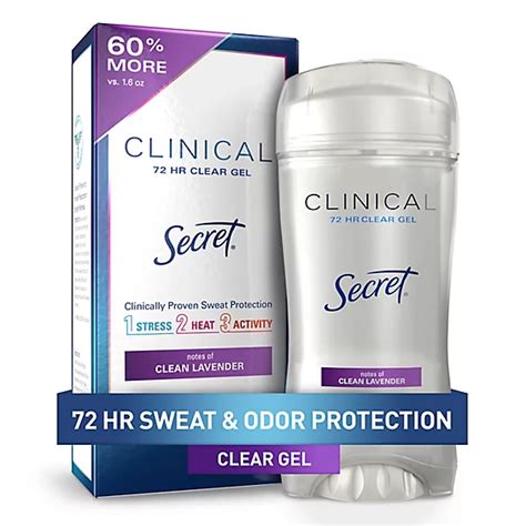 Secret Clinical Strength Clear Gel Antiperspirant And Deodorant For