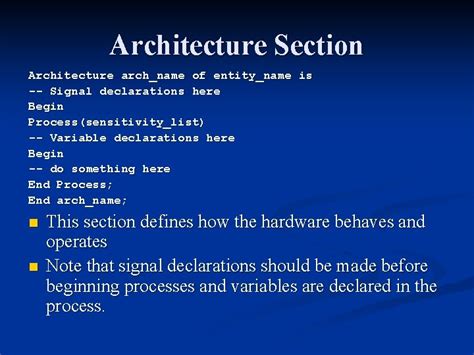 Basic Overview Of VHDL Slides Available At