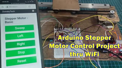 Arduino Stepper Motor Control Project Thru WiFi Donskytech Com