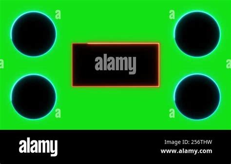 Rectangle Glowing Colorful Shape Sun Flame Neon Geometric Animation Background Stock Video