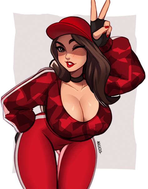 rule 34 1girls big breasts brown hair cap cleavage female fortnite
