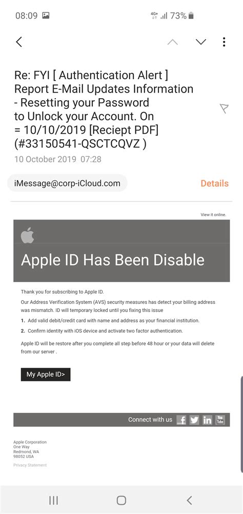 Apple Id Has Been Disable Rscams