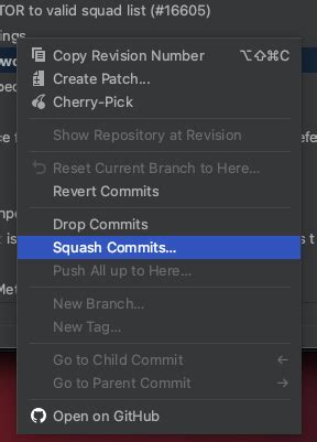Squash Git Branch Commits In Android Studio Stack Overflow