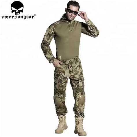 Emersongear Airsoft G2 Bdu 사냥 옷 전투 Shirt Pants 와 팔꿈치 니 Pads Tactical 군