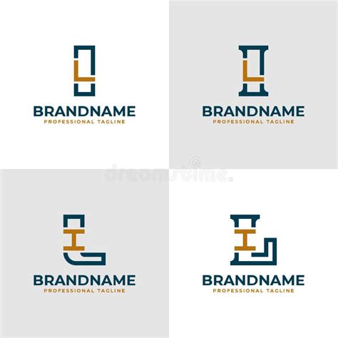 Elegant Letters Il And Li Monogram Logo Suitable For Business With Il Or Li Initials Stock