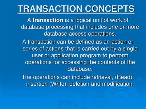 Ppt Understanding Transaction Processing And Concurrency Control