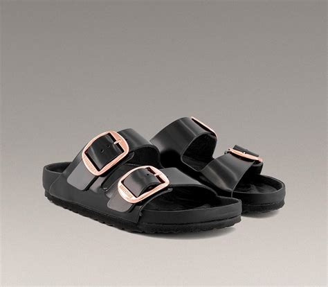 Birkenstock Arizona Big Buckle Exquisite Sandals Black Exq High Shine