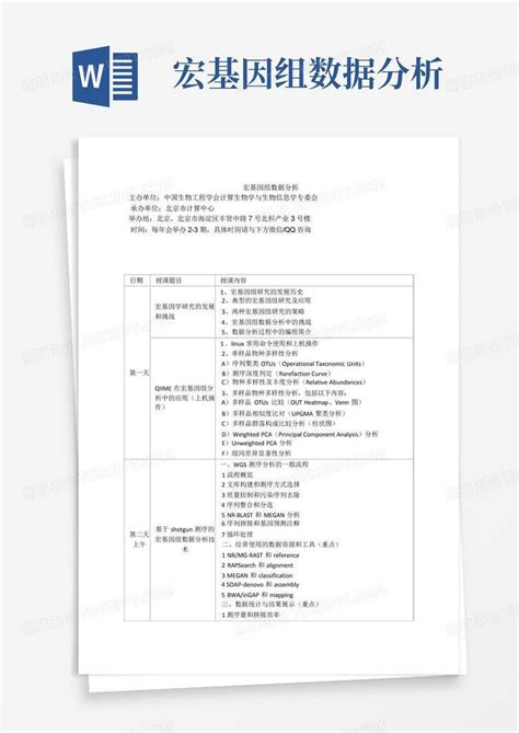 宏基因组数据分析word模板下载编号loornygw熊猫办公