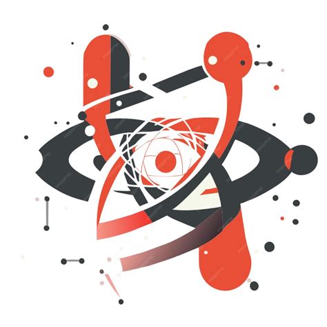 Atoms Colliding In A Particle Accelerator Vector Illustration Flat 2