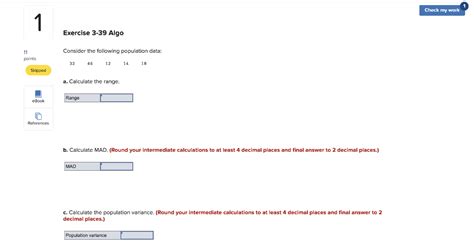 solved c calculate the population variance round your