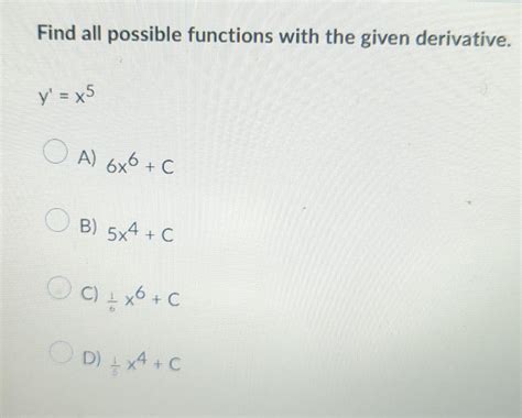 solved find all possible functions with the given