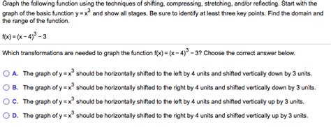solved write the function whose graph is the graph of y x