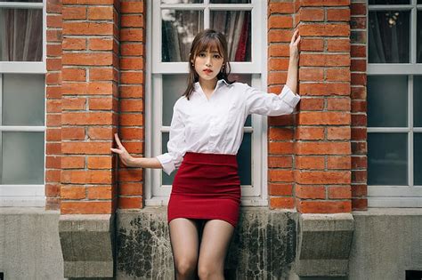 아시아인 모델 여성 긴 머리 검은 머리 Hd 배경 화면 Wallpaperbetter