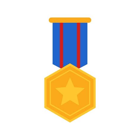 Медаль на белом фоне Премиум векторы