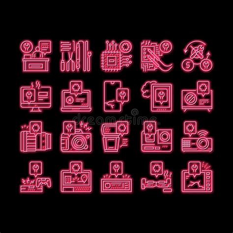 Electronic Repair Neon Glow Icon Illustration Stock Vector Illustration Of Icons Game 270963090