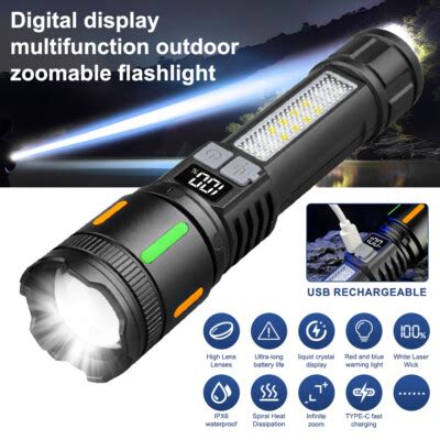 350000000 Lumen Super Bright Led Tactical Flashlight Rechargeable Led