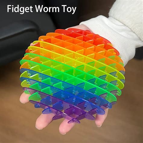 Buy Rainbow Plastic Worm Fidget Anti Stress Shapeshifter 856 At Best