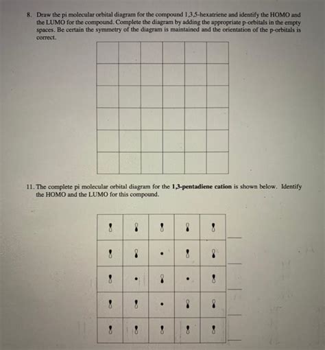 Solved Draw The Pi Molecular Orbital Diagram For The Chegg Com