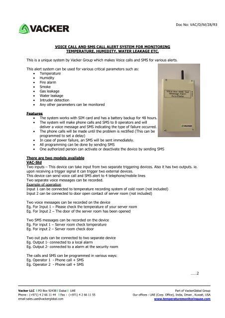 Temperature Humidity Monitoring Device With Alert Uae