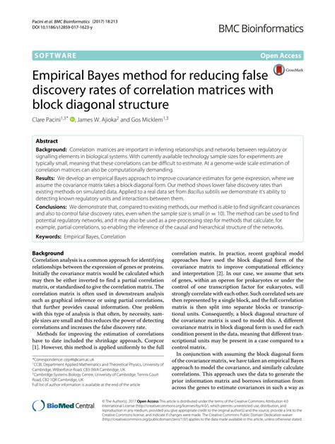 solution empirical bayes method for reducing false discovery rates of