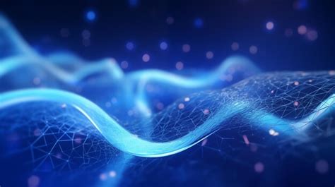 Premium Photo Abstract Geometric Network On Dark Blue Background Illustrating The Concept Of