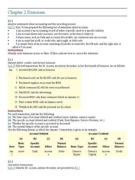 chapter 2 exercises pdf debits and credits economies