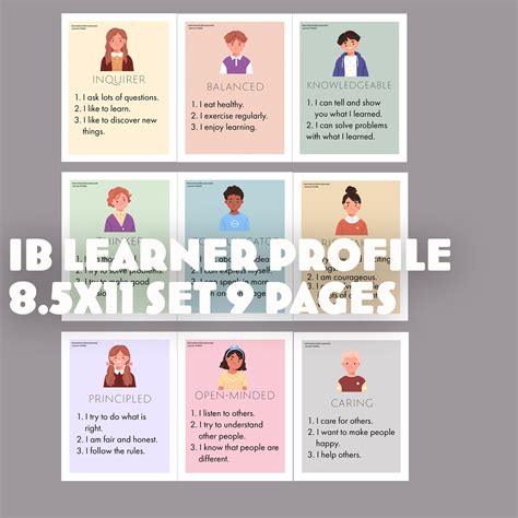 Ib Learner Profile Poster 9 Page Set Etsy