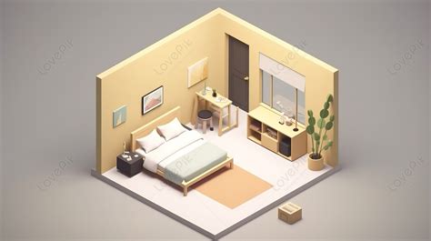 3d 인테리어 침실 아이소메트릭 디자인의 공간 절약형 경이로움을 발견하세요 아이 배경 3d 침실 배경 발견 아이 배경 이미지 Hd 아이 3d 침실 발견 아이 배경