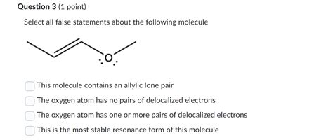 Solved Examine The Following Pairs Of Resonance Structures