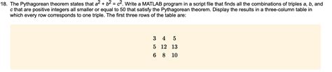 Solved The Pythagorean Theorem States That A B Chegg