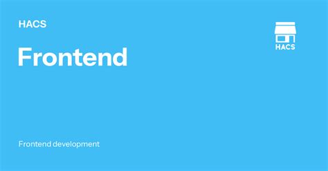 Frontend Hacs