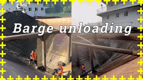 Barge Unloading Satisfying VIdeo 1 YouTube