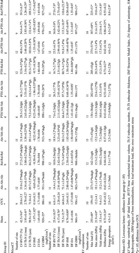 Trabecular Bone Mass Microarchitecture And Bone Strength At The End Download Table