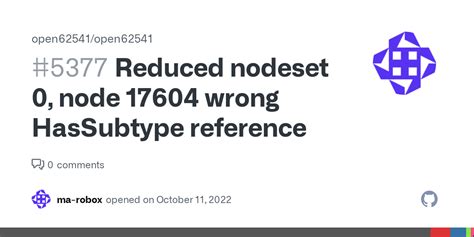 Reduced Nodeset Node Wrong HasSubtype Reference Issue Open Open