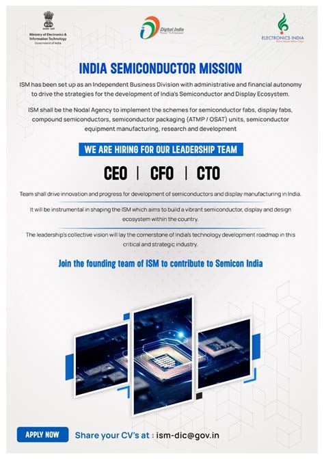 India Semiconductor Mission On Linkedin Hiring Recruitmentdrive Semiconductor India Ceo