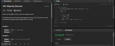Naman Awasthi On Linkedin 100daysofcodechallenge Drgviswanathanchallenge Majorityelements