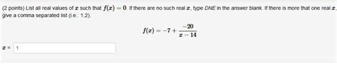 solved list all real values of x such that f x 0 if there