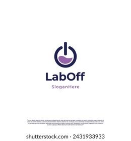 Lab Combine Power Off Logo Design Stock Vector Royalty Free 2431933933 Shutterstock