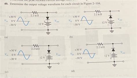 Solved Determine The Output Voltage Waveform For Each Chegg