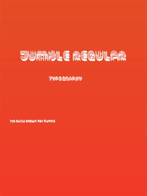 Jumble Regular Font Free Download Ttf Otf