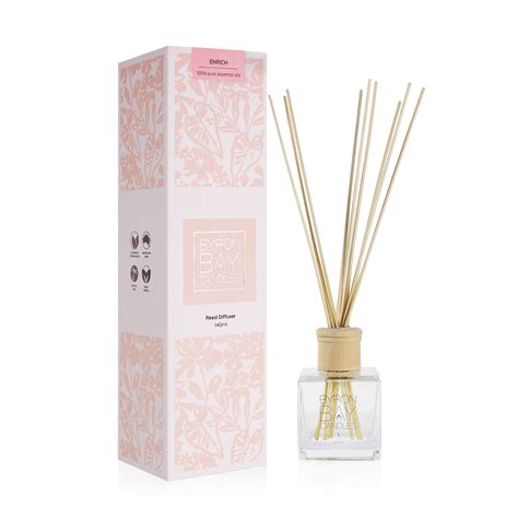 Enrich Pure Essential Oils Reed Diffuser Byron Bay Candles Enrich Pure Essential Oils Reed Diffuser Byron Bay Candles