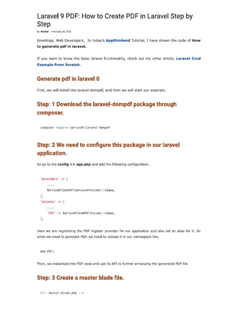 laravel pdf 3 pdf